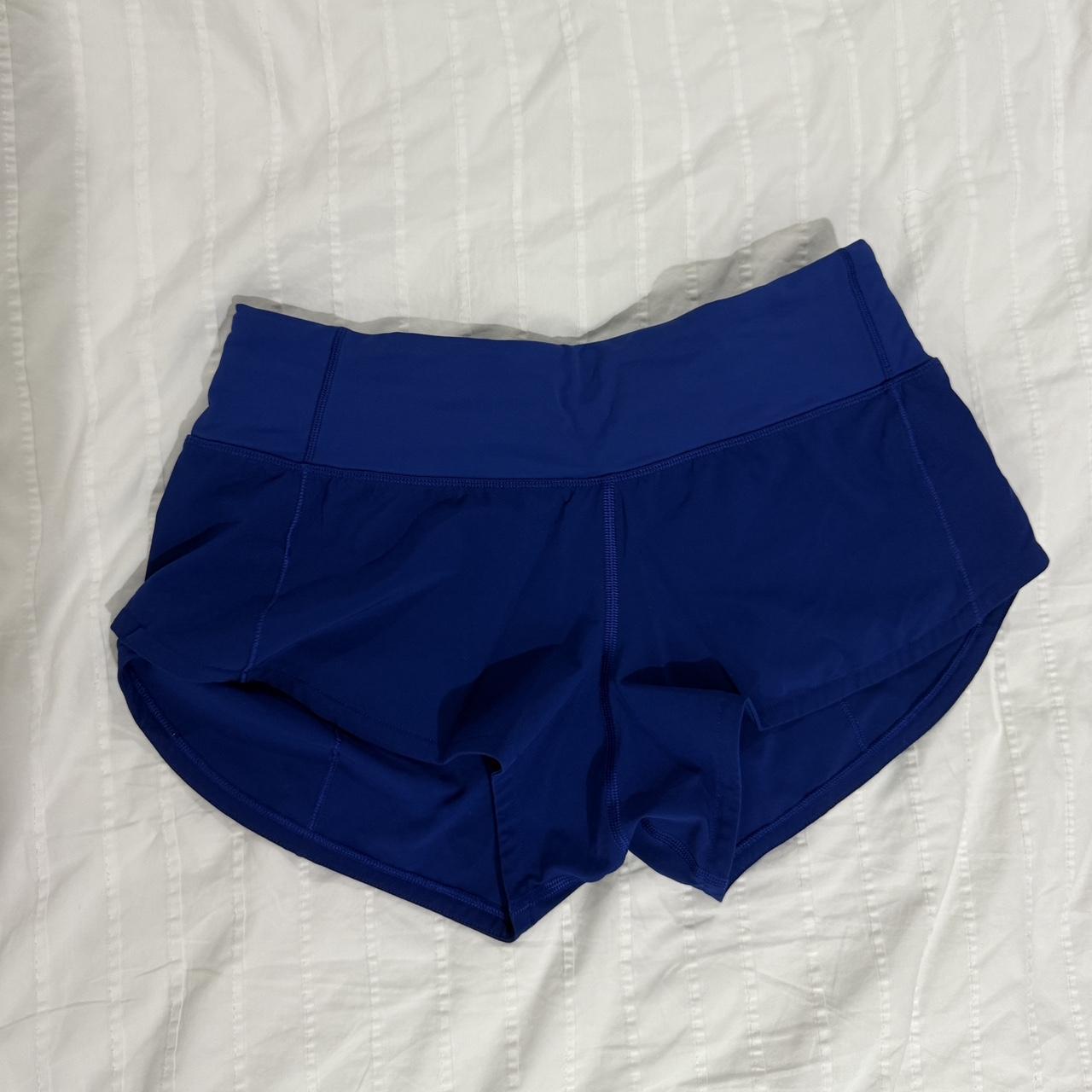 Lululemon royal blue speed up shorts 2.5 -inch... - Depop