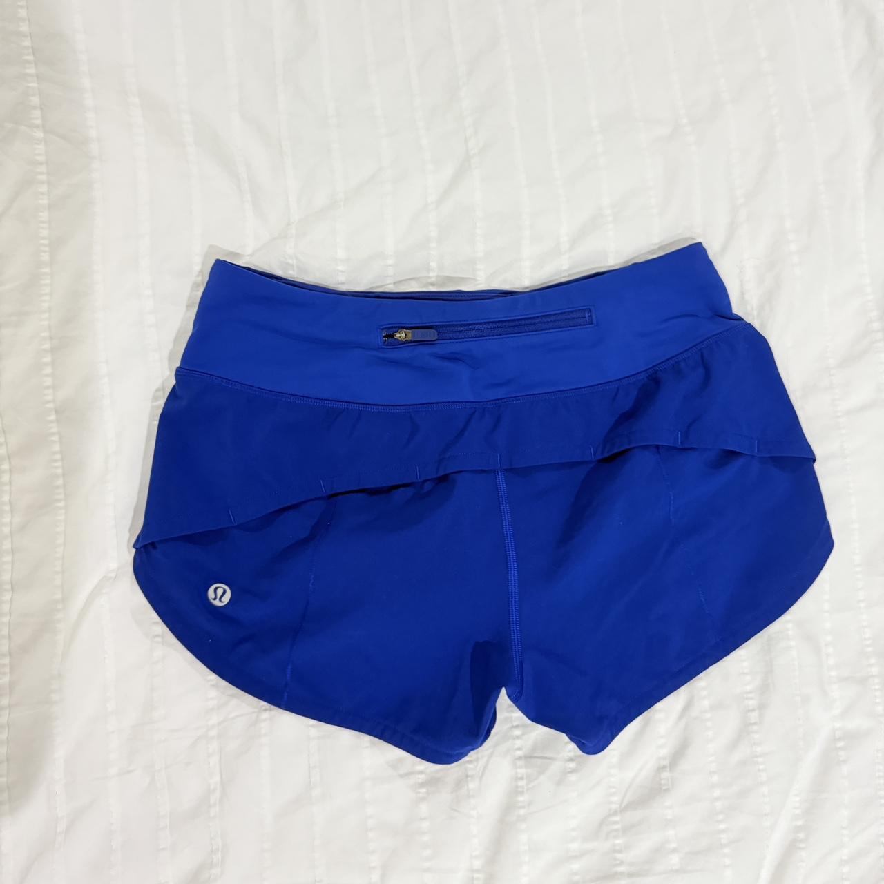 Lululemon royal blue speed up shorts 2.5 -inch... - Depop