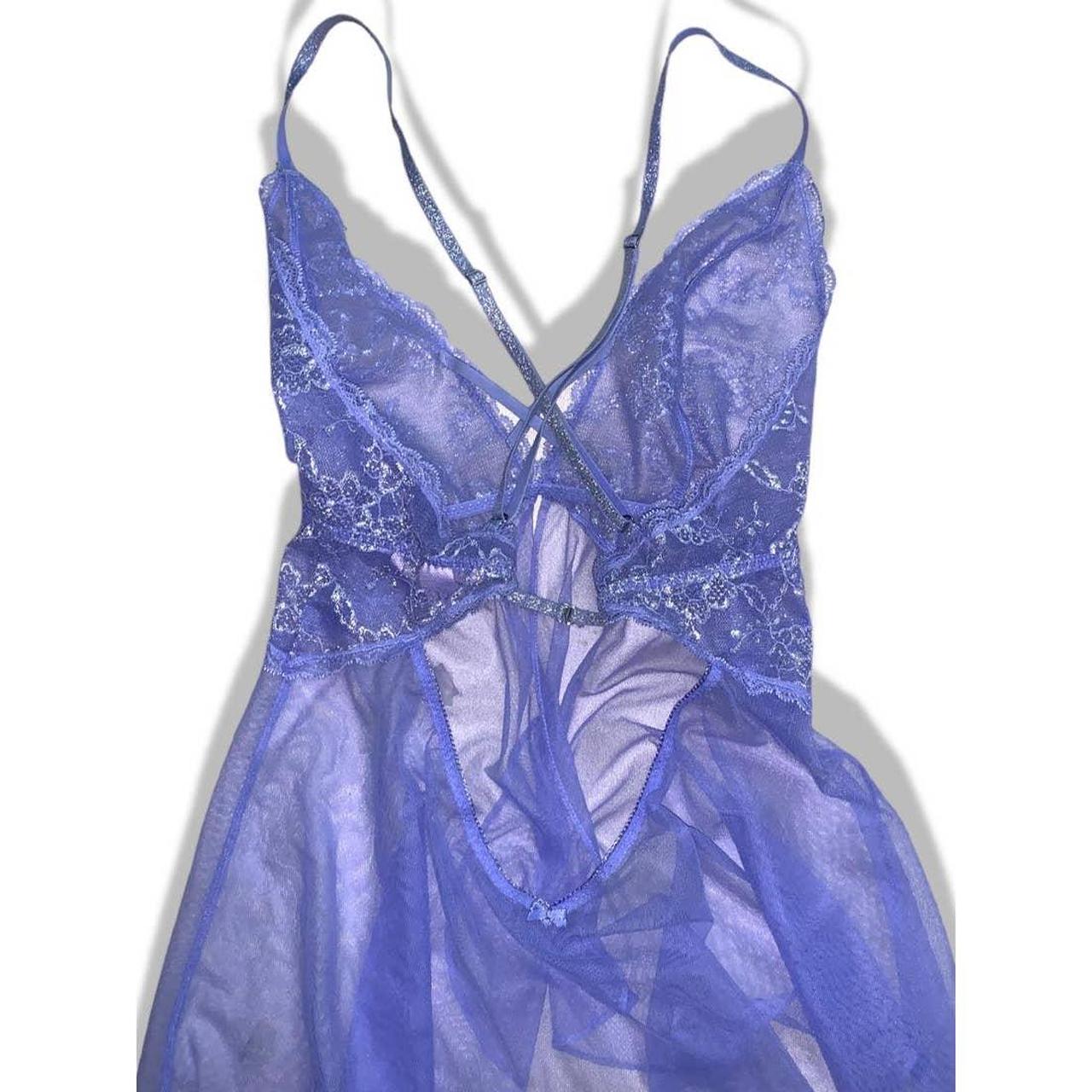 Vintage Victoria's Secret Purple Sparkly Lace... - Depop