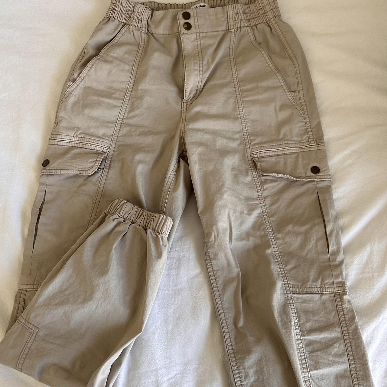 garage cargo pants size small slight discoloration... - Depop