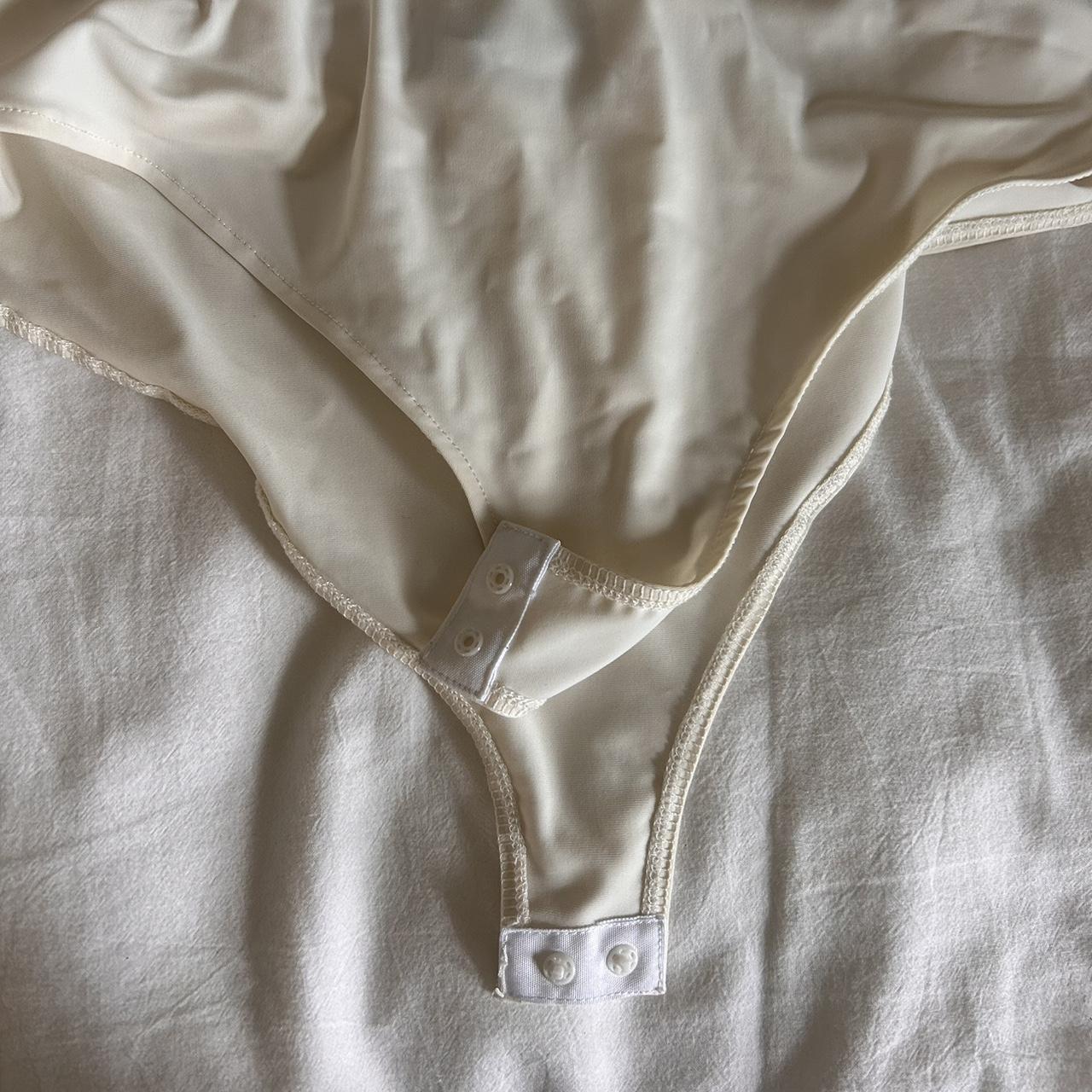 White open back body suit so flattering on from... - Depop