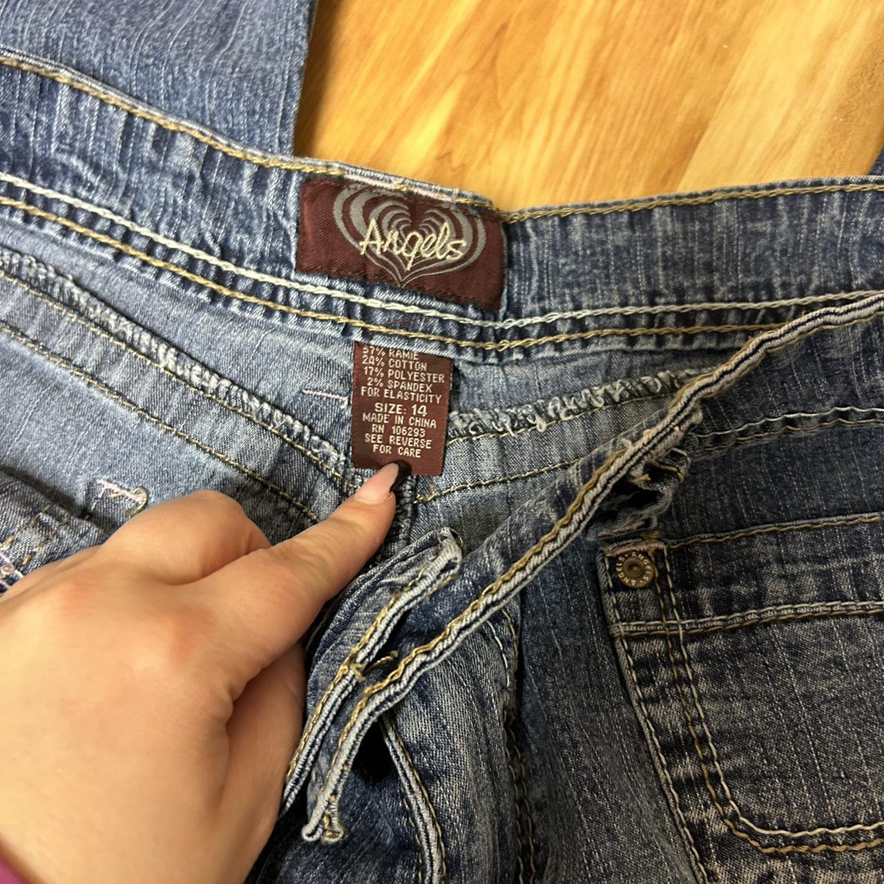 Angels brand light blue boot cut style cargo jeans.... - Depop