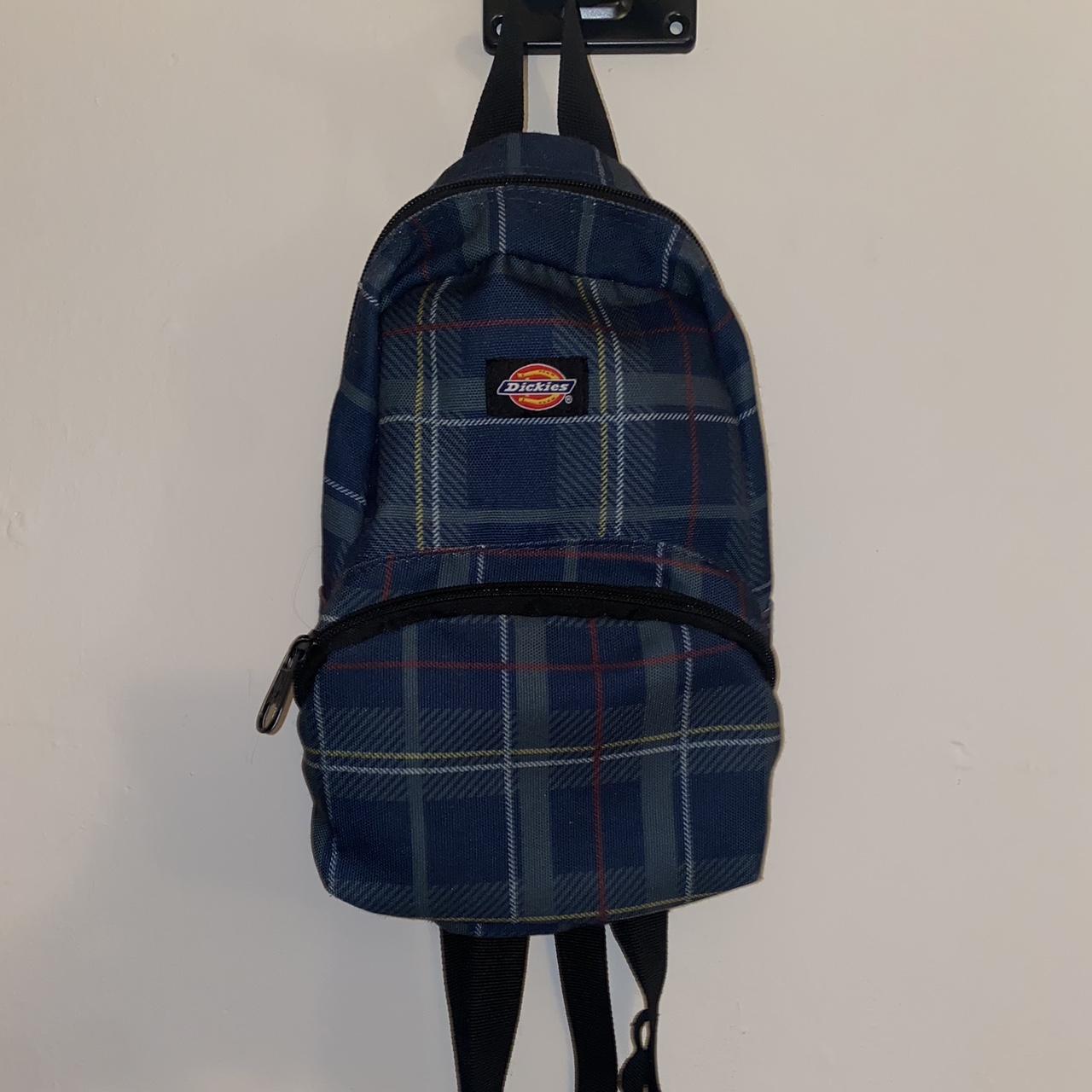 Dickies mini plaid backpack 🤙 adjustable - Depop