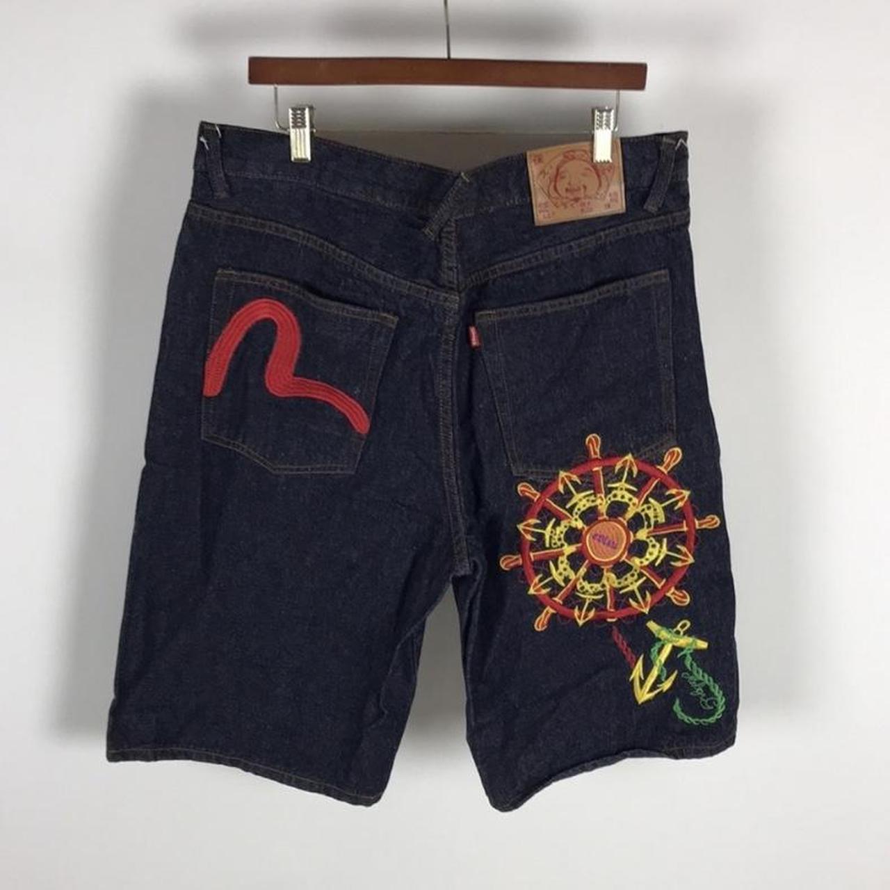 Evisu Mens Jean short Size 38 Pre owned but... - Depop