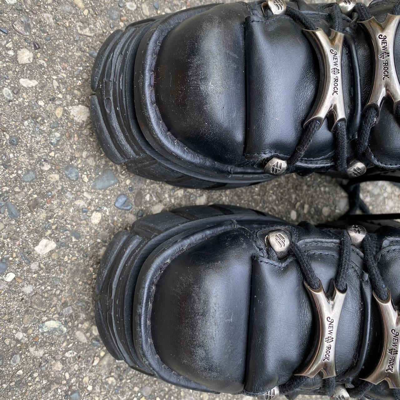 New Rock Women's Black Boots | Depop