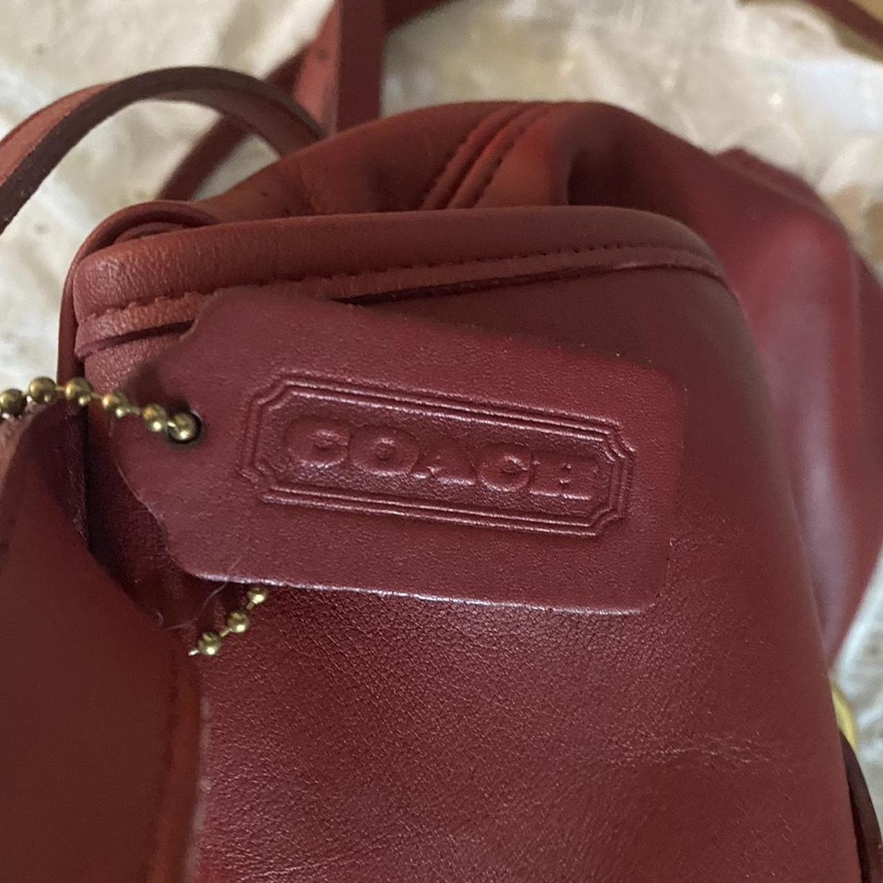 vintage burgundy coach backpack - Depop