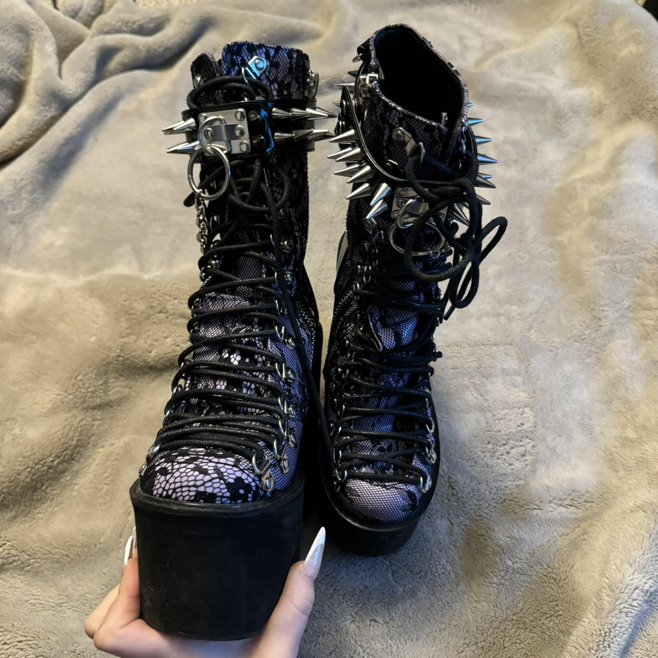 Haunted traitor boots by Widow -removable spike... - Depop
