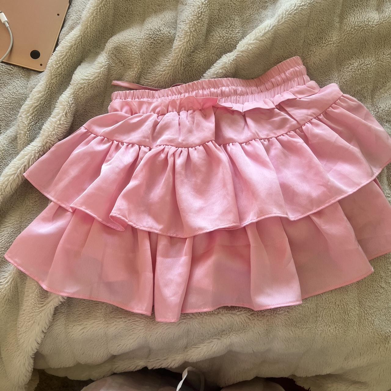 Day + Moon Pink Ruffle Skirt Sizs XS, small fit... | Depop