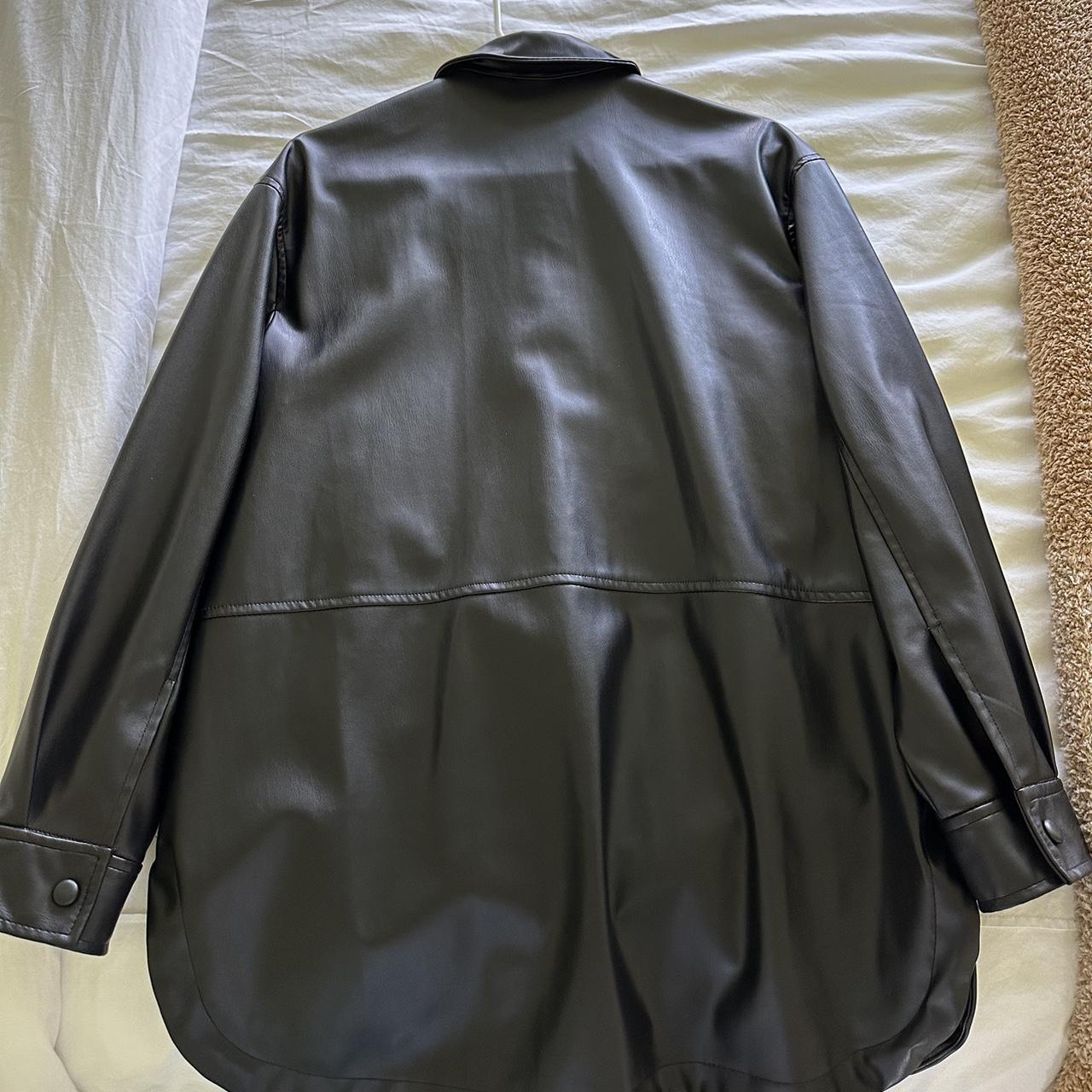 -Zara oversized leather shacket -super stylish and... - Depop