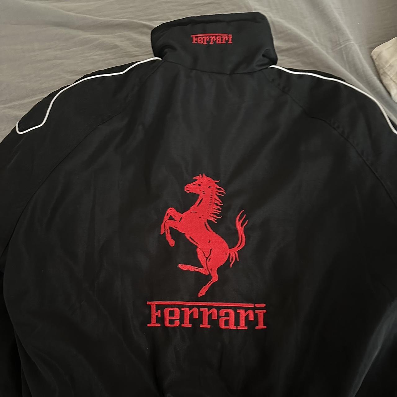 Black And Red Ferrari Jacket Brand New Size L - Depop