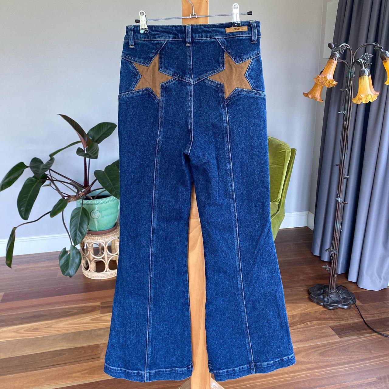 the most amazing flared jeans with retro corduroy... | Depop