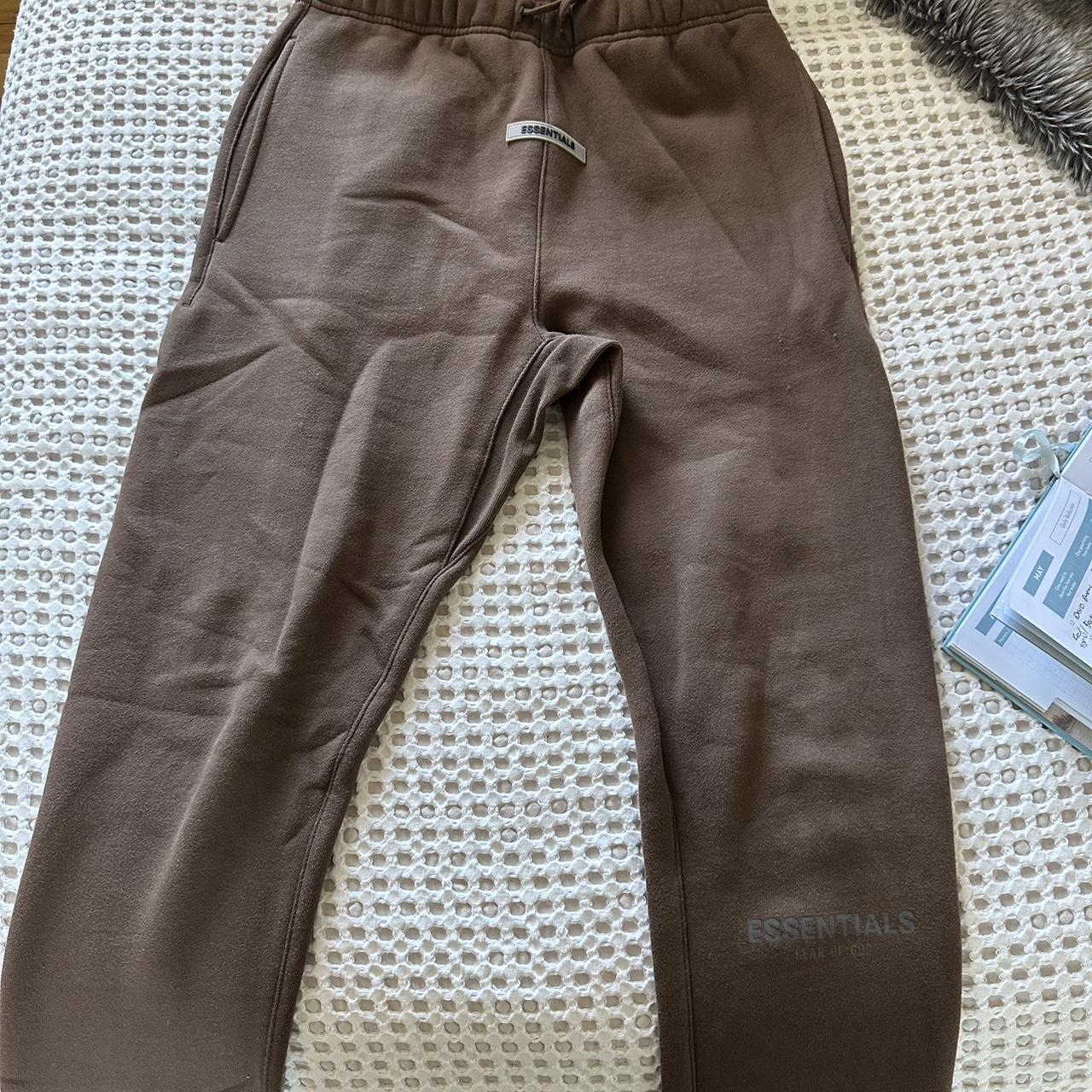 Brown essentials FOG tracksuit - Depop
