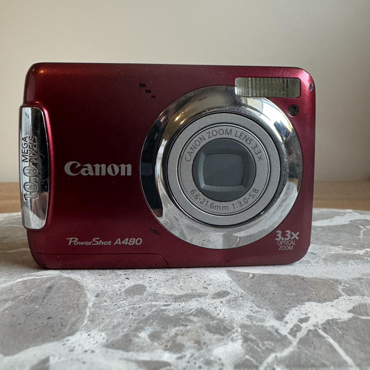 Red Canon Powershot A480 Runs using AA batteries -... - Depop