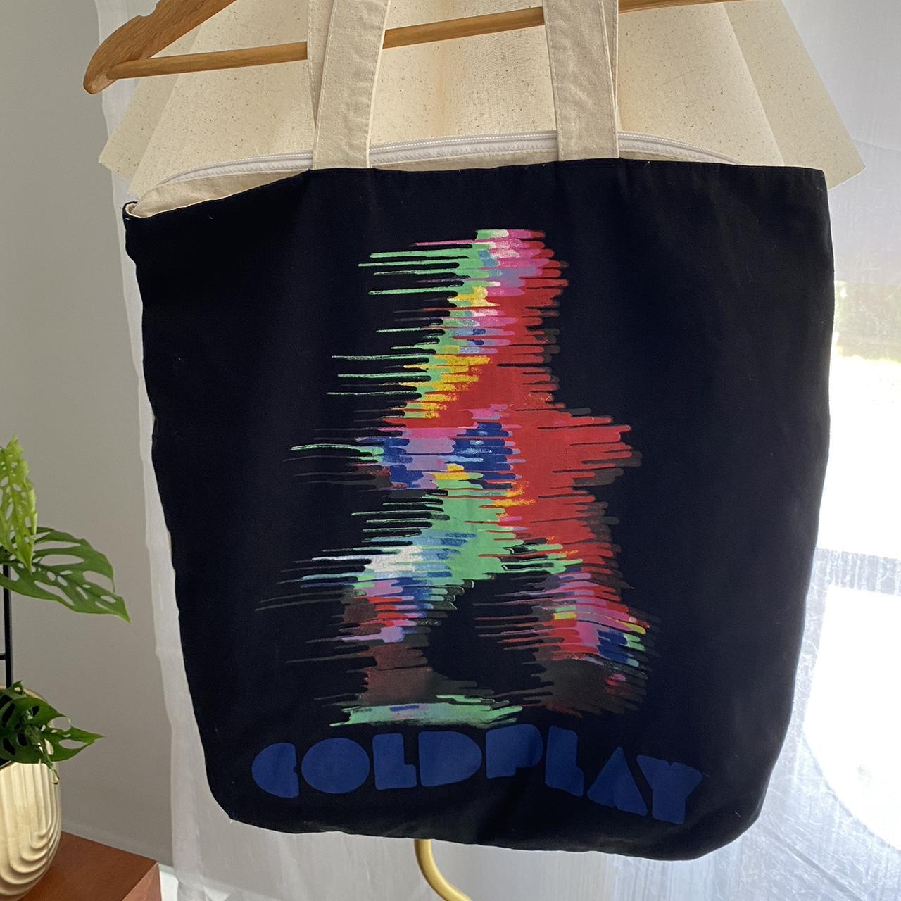 Vintage Coldplay Tote bag with zip, never used but... - Depop