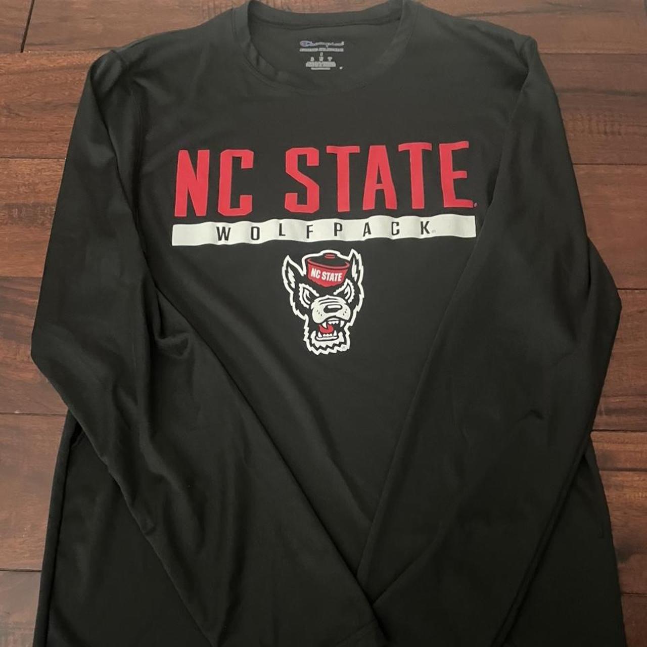 Champion NC STATE black long sleeve shirt, perfect... - Depop