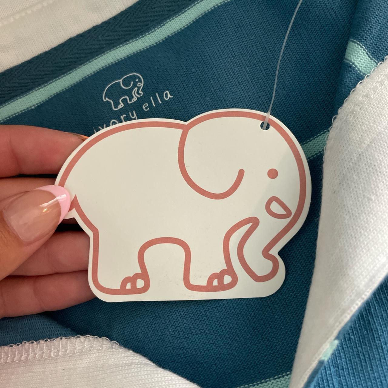 Ivory Ella medium blue and light blue striped... - Depop