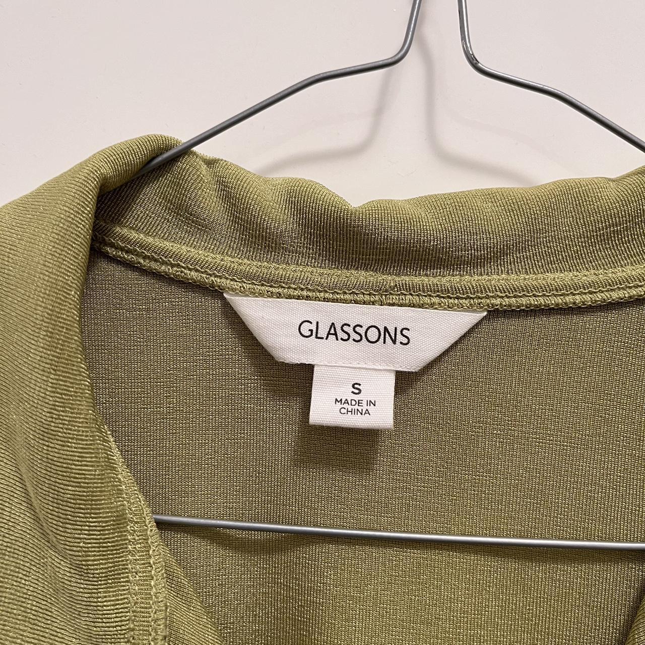 Glassons green shimmer button up shirt Worn a few... - Depop