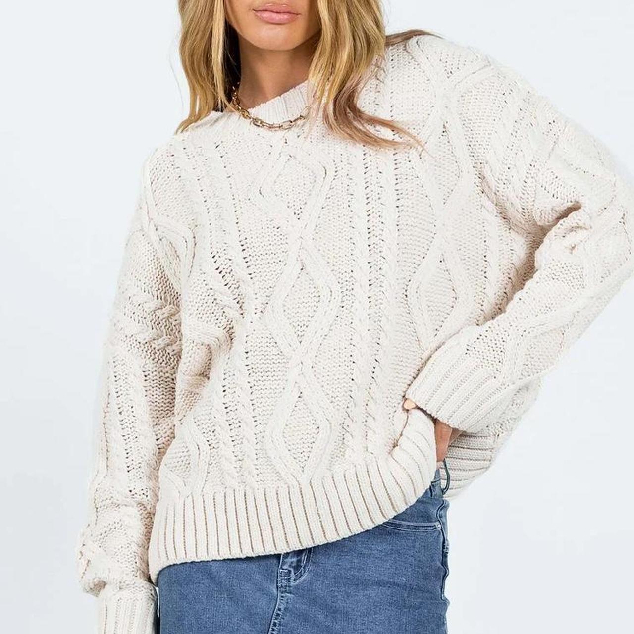 Princess polly cream jumper knitted. ( Anaya... - Depop