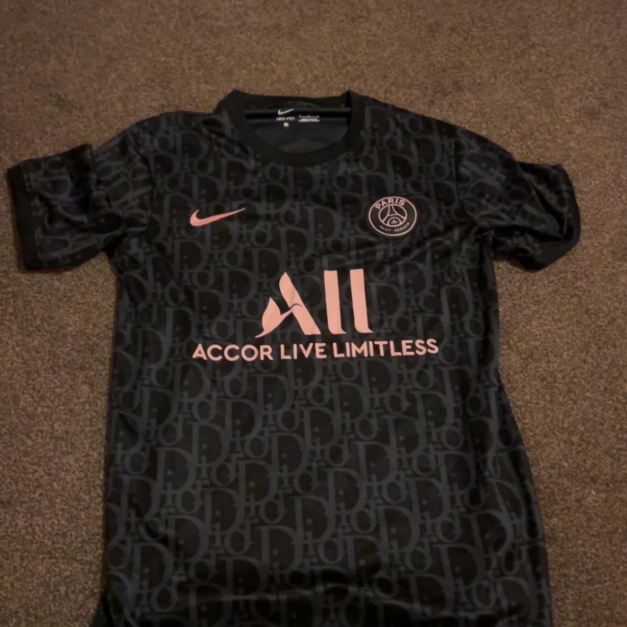 Dior X Paris saint german football tee Worn once and... - Depop