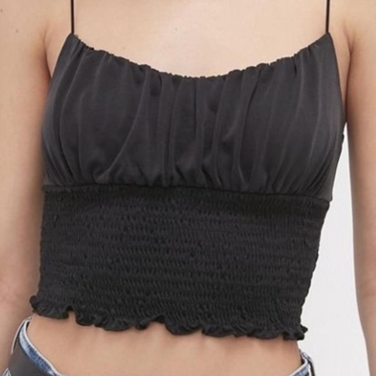 Urban Outfitters Cropped Smocked Rust tank top size... - Depop