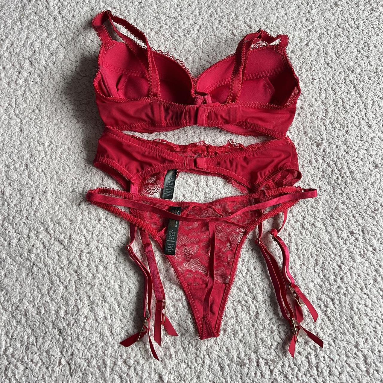 Ann Summers Sexy Lace Lingerie Set In Red Worn Depop