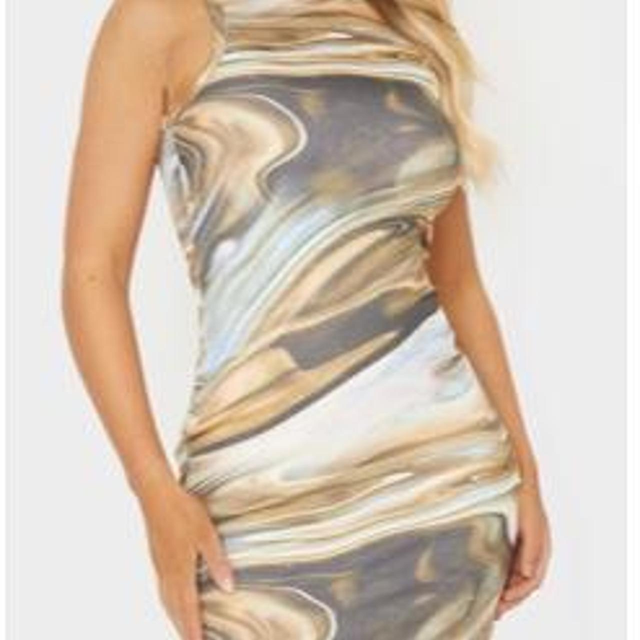 Plt Marble Swirl BodyCon Dress Worn Once Size XS - Depop