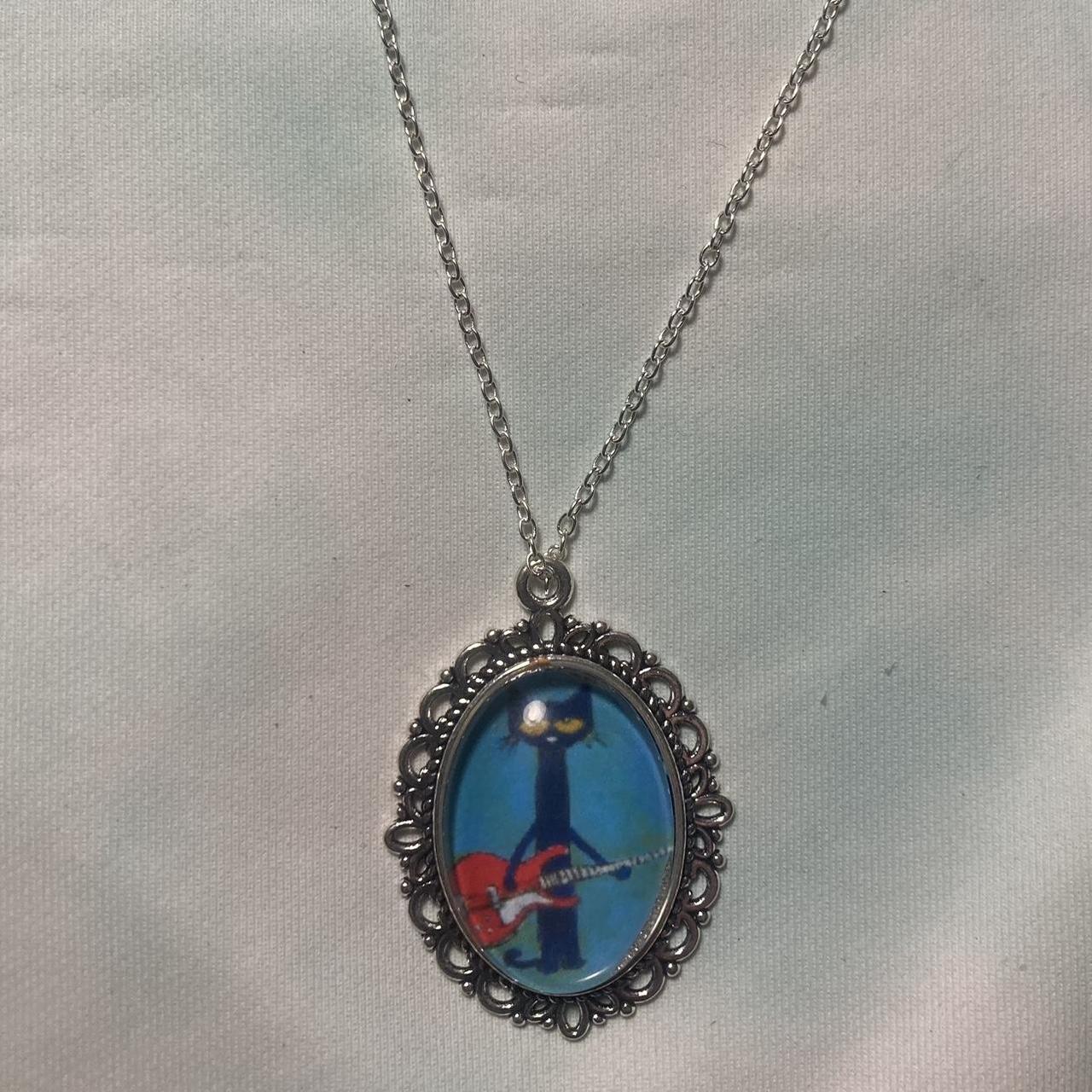 Pete The Cat Necklace Spirit Turbo Cat Pendant Lucky Charm For Anime