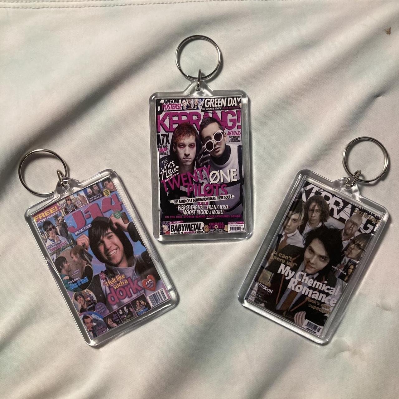 Emo magazine cover double sided keychain bundle: ... | Depop