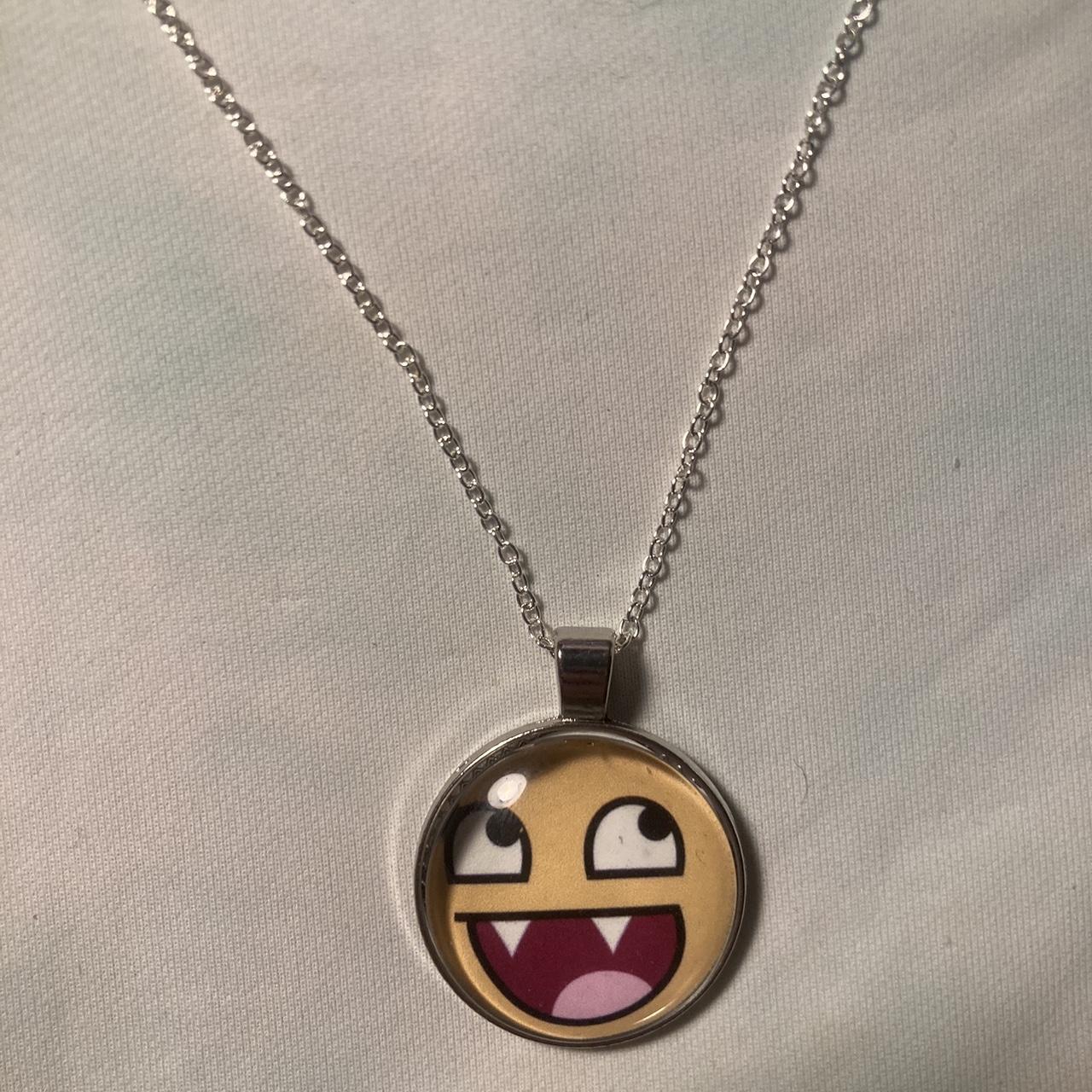 Epic face with fangs vampire 18 inch pendant... | Depop