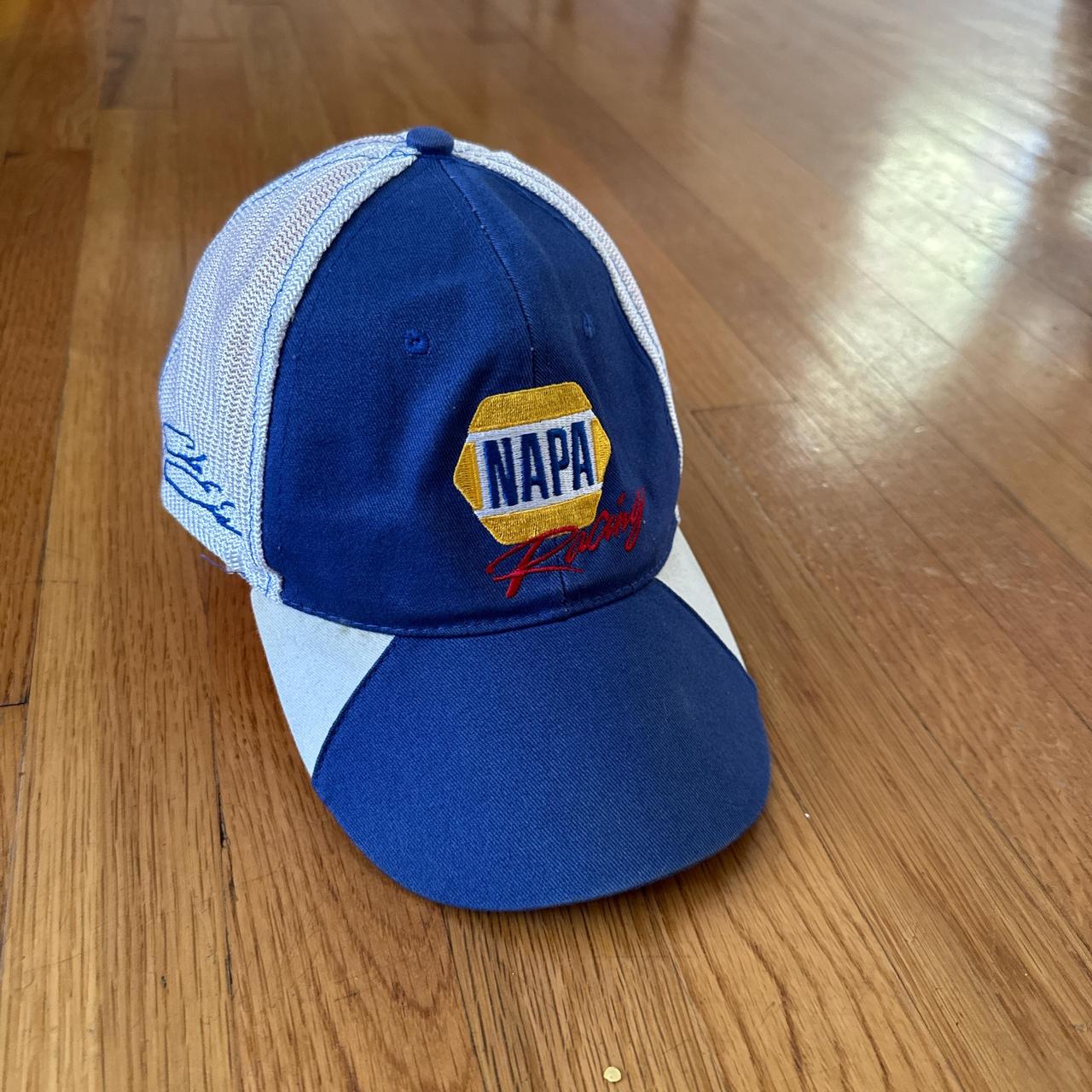 vintage blue and white napa racing hat #NASCAR #hat - Depop