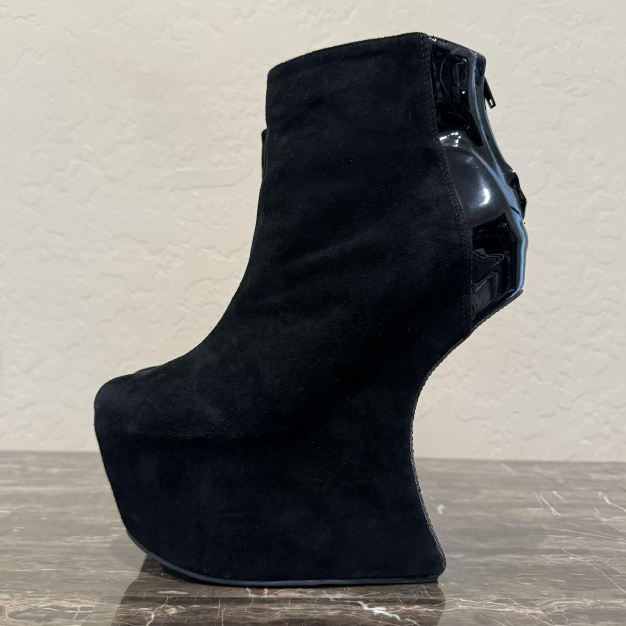 Jeffrey Campbell Nite-Mate Leather Heel-less... - Depop