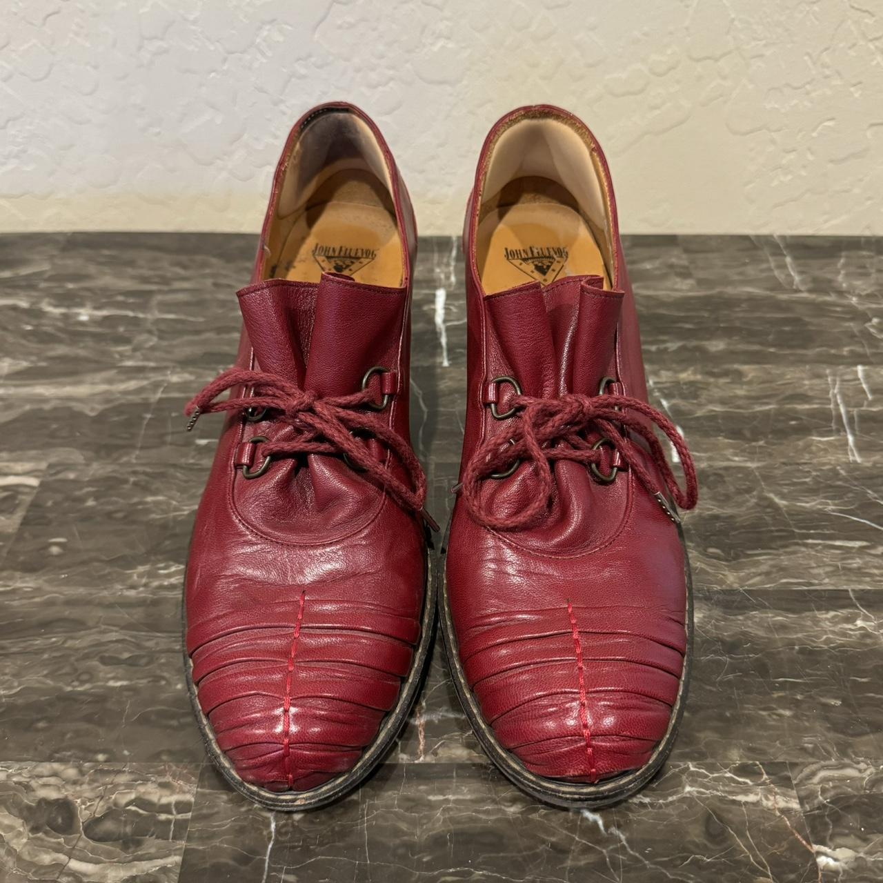 John Fluevog Mezzo Della Red Leather Granny... - Depop