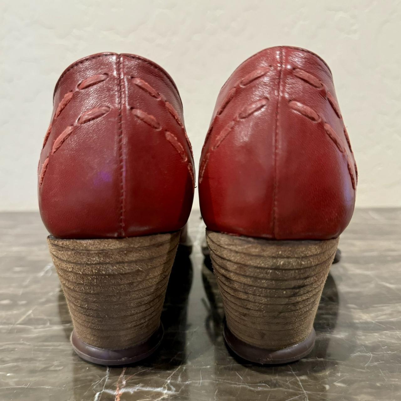 John Fluevog Mezzo Della Red Leather Granny... - Depop