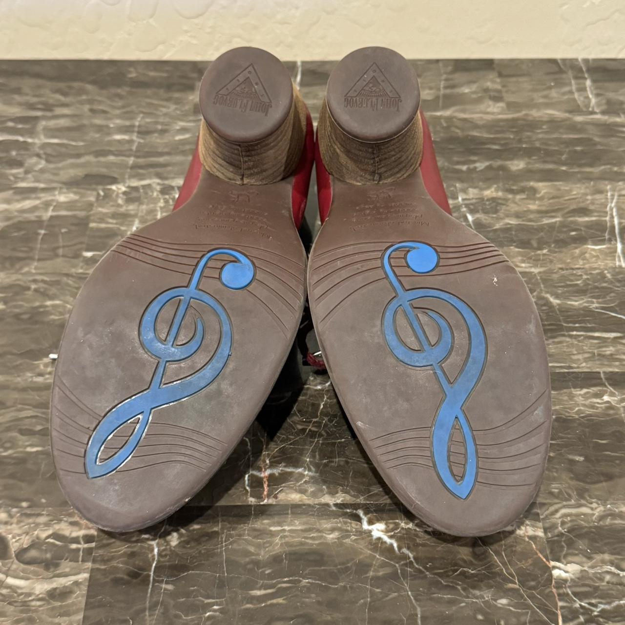 John Fluevog Mezzo Della Red Leather Granny... - Depop