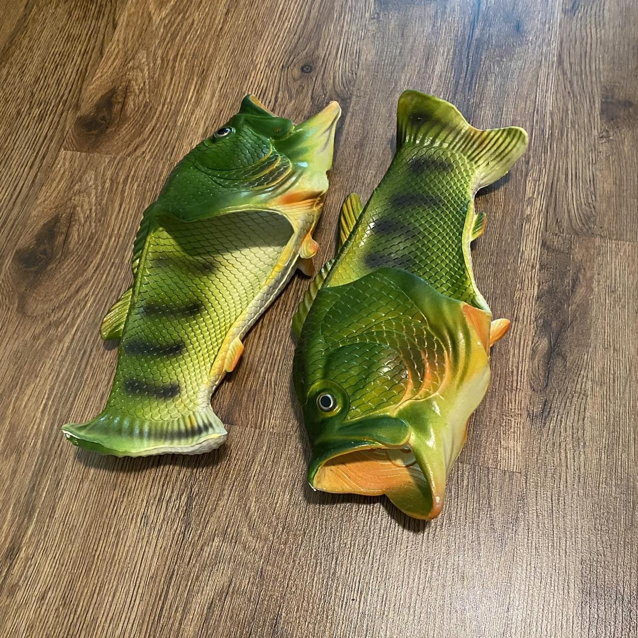 Bass Fish Comedy Slippers Great condition Feel... - Depop