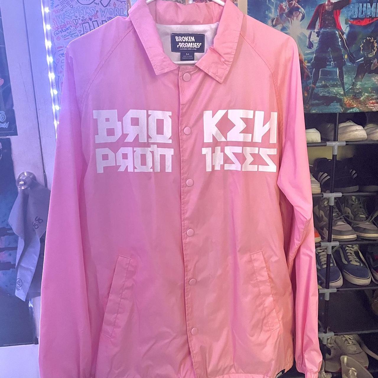 Pink Broken Promises Coaches Jacket #Skater - Depop