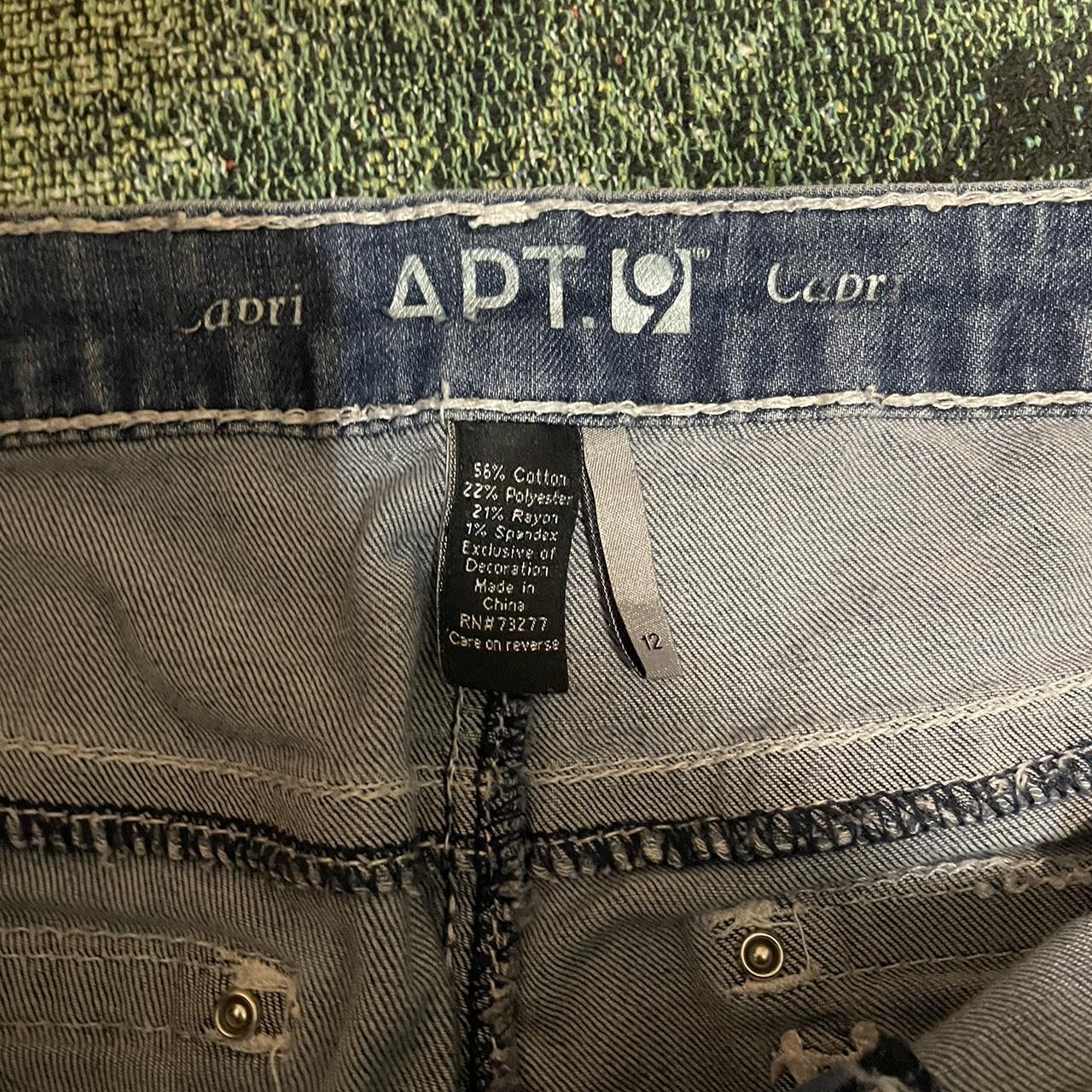 Apt 9 y2k jeans white rhinestone crosses on the... - Depop