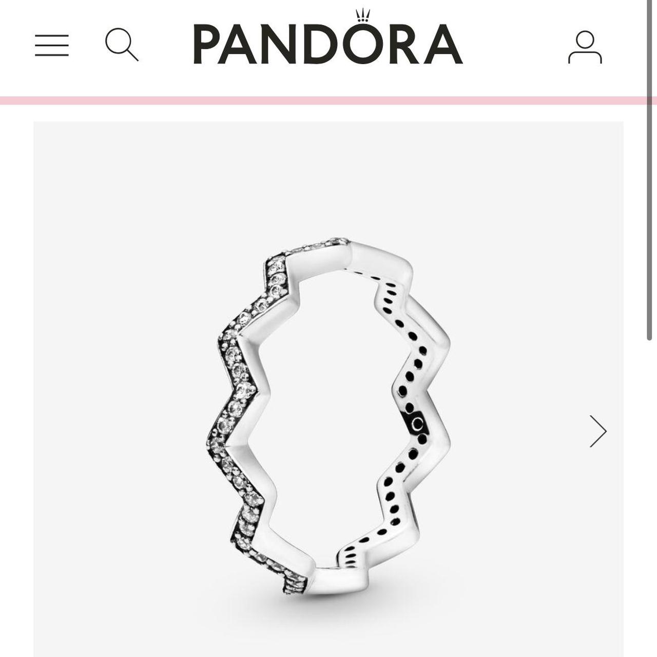 Pandora Silver/ Cubic Zirconia Ring Size 56 Had for... - Depop