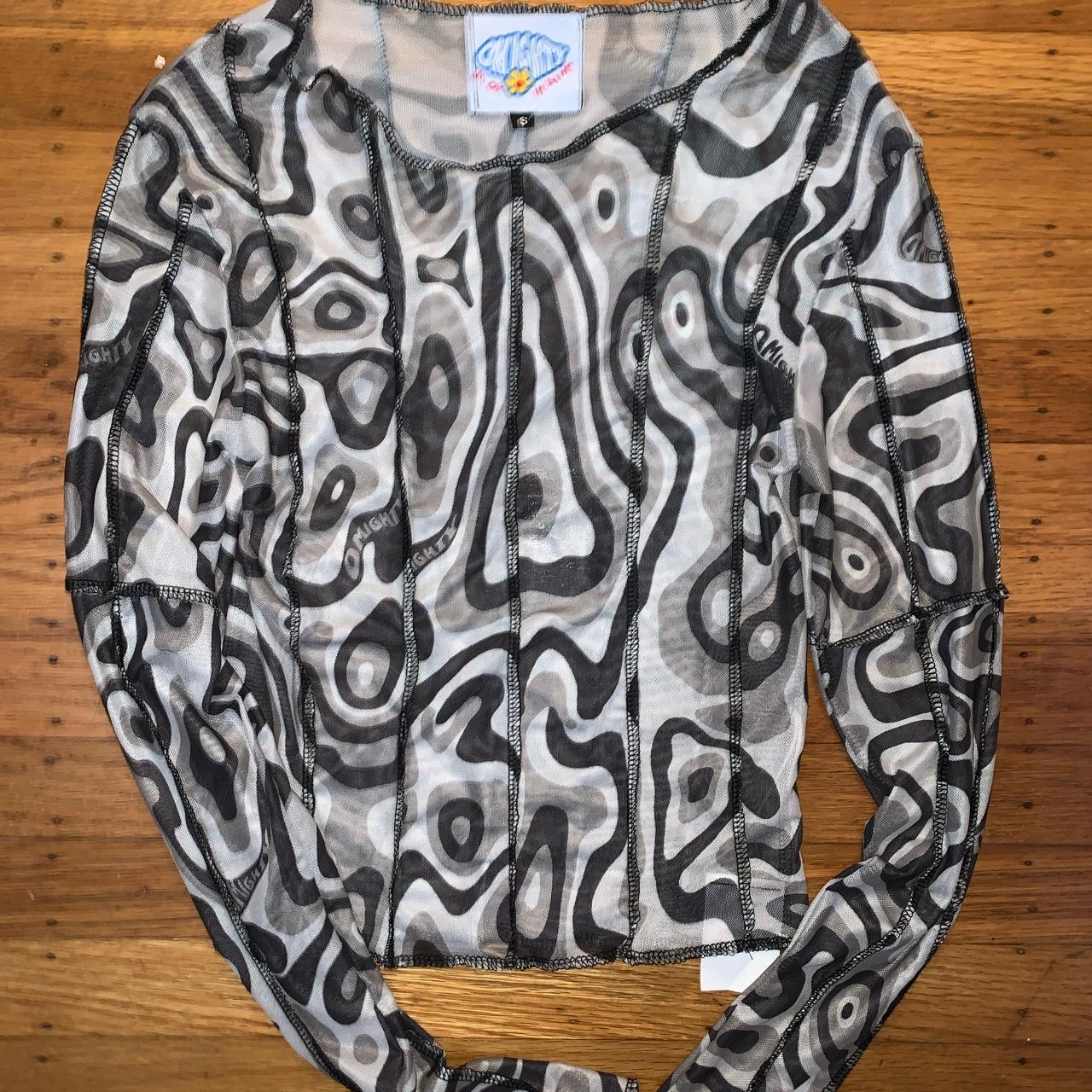 O-mighty size small swirl mesh top. Used but in good... - Depop