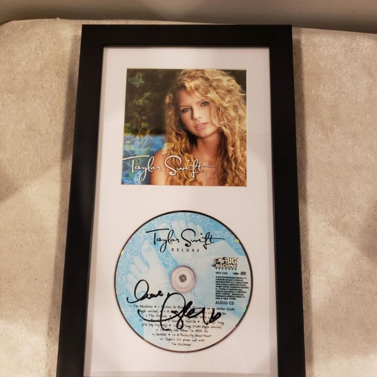 TAYLOR SWIFT Debut Signed CD Autographed Framed... - Depop