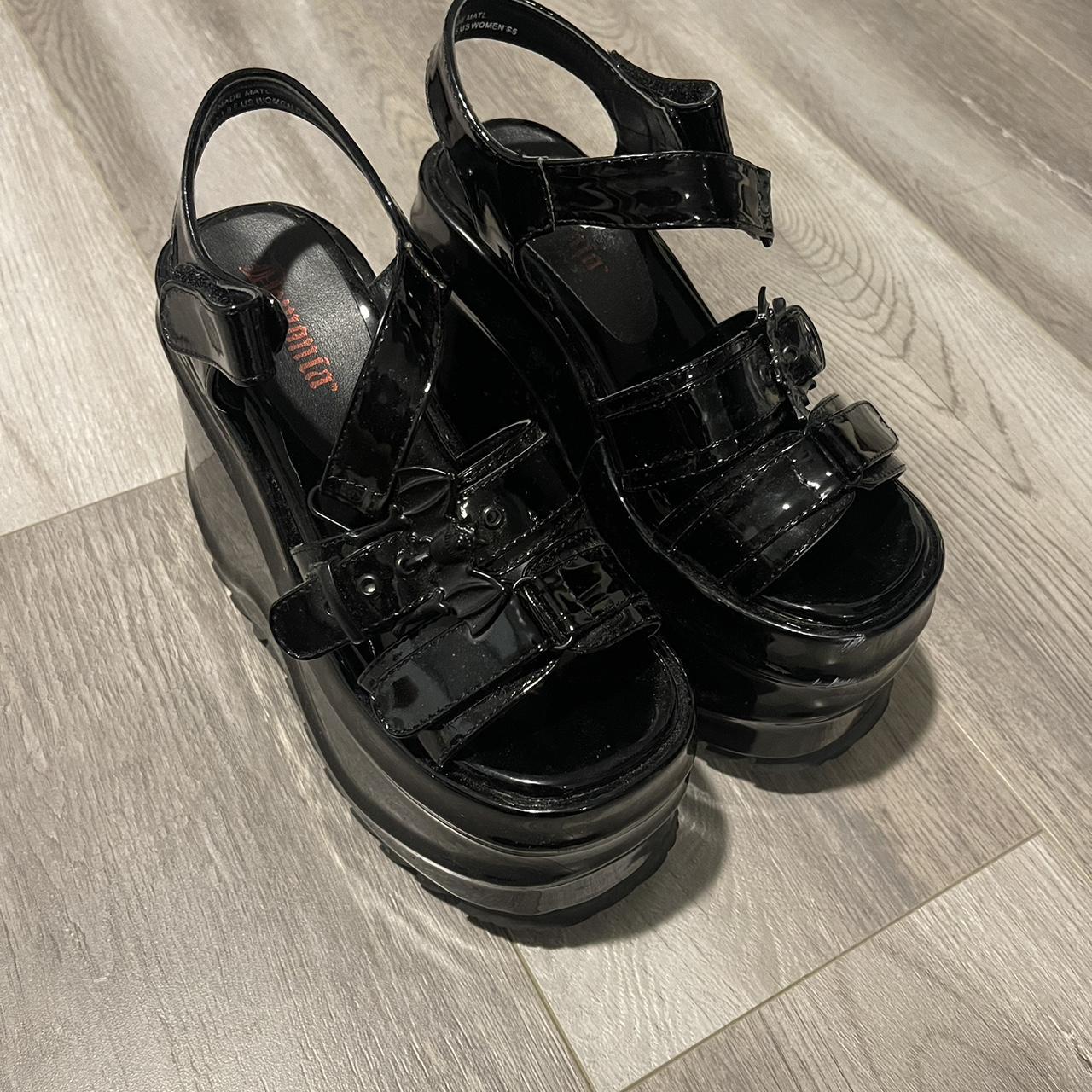 Demonia WAVE-13 bat sandals in great condition... - Depop