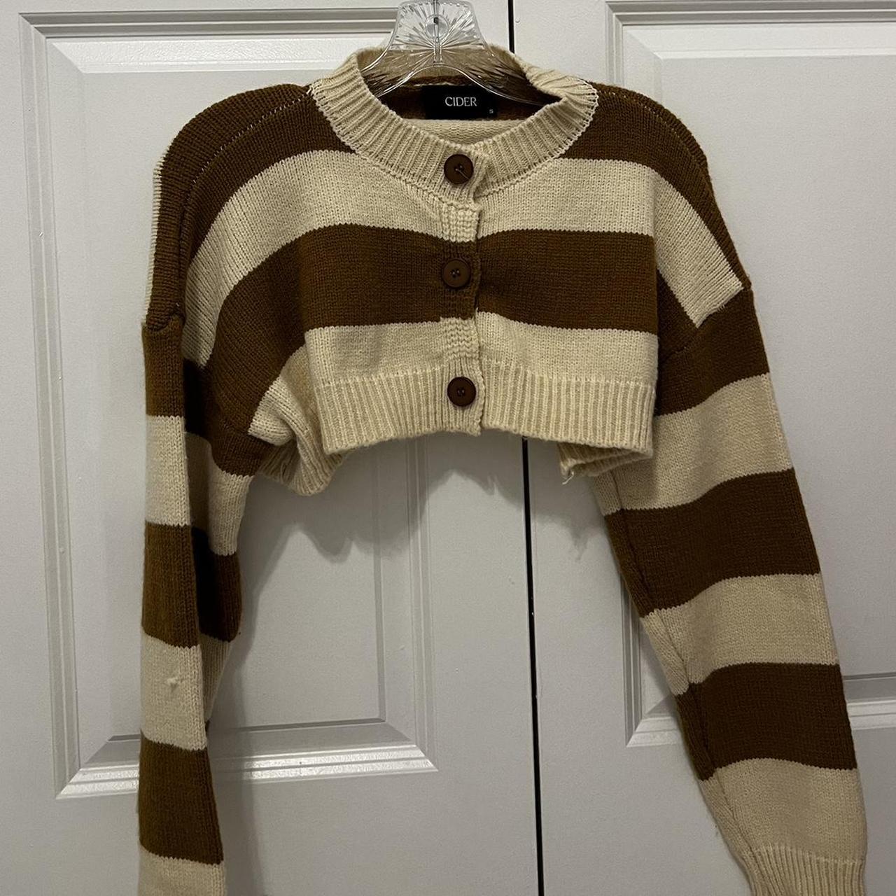 CIDER shop cropped knit sweater swipe to see a pic... - Depop