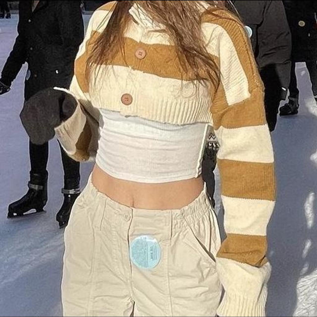 CIDER shop cropped knit sweater swipe to see a pic... - Depop