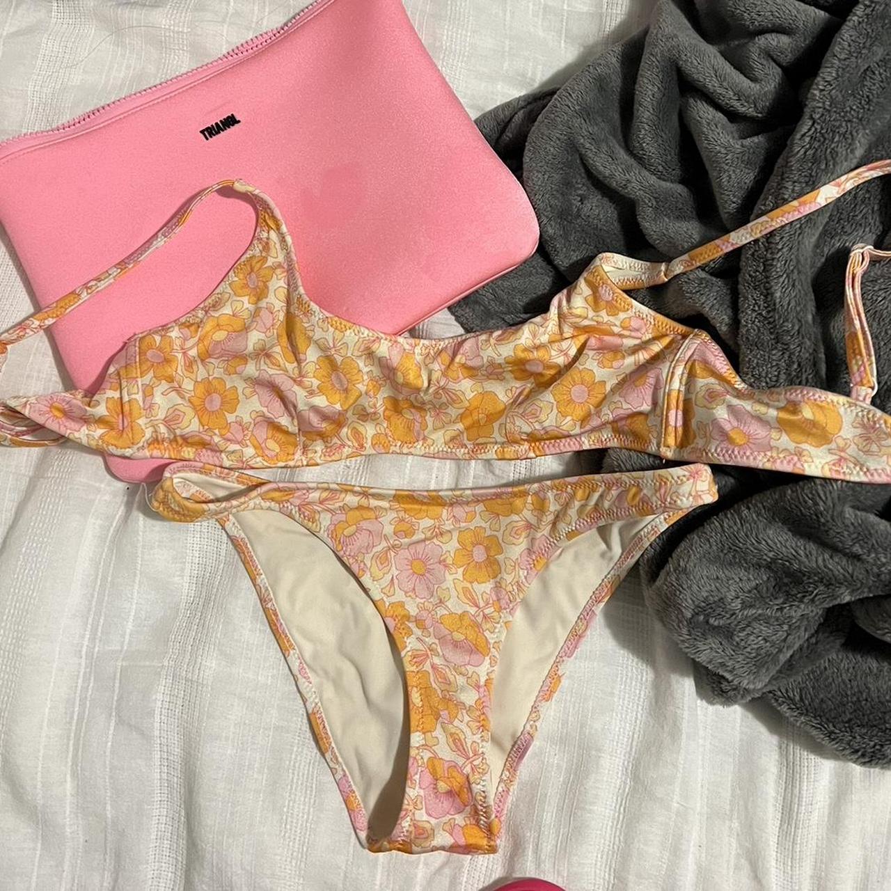 Triangl Women's Orange and Pink Bikinis-and-tankini-sets | Depop