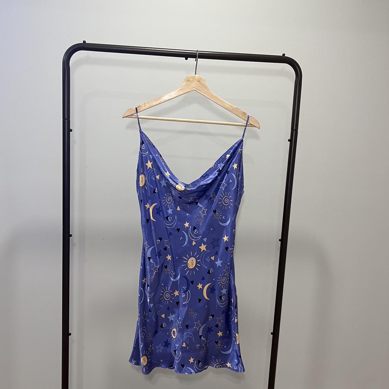Zara Moon & Stars Mini Dress💫 Light purple mini... - Depop