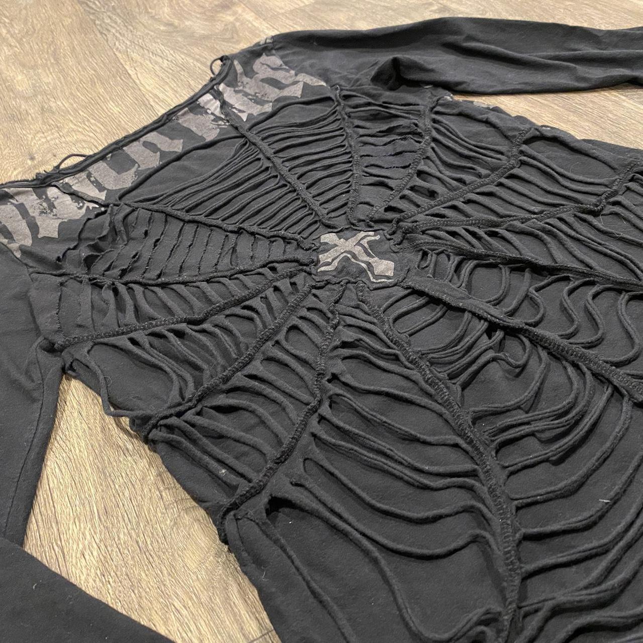 Ghost of harlem INSANE SPIDER WEB long sleeve! size... - Depop