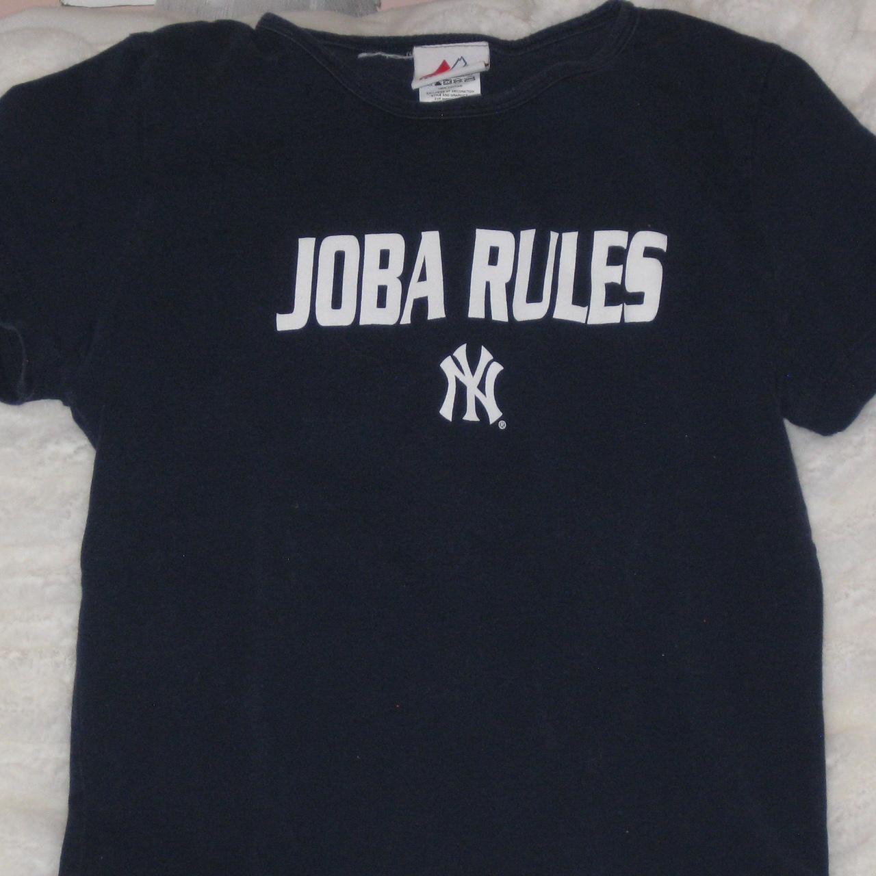 New York Yankees ‘JOBA RULES’ T-shirt in navy blue... | Depop
