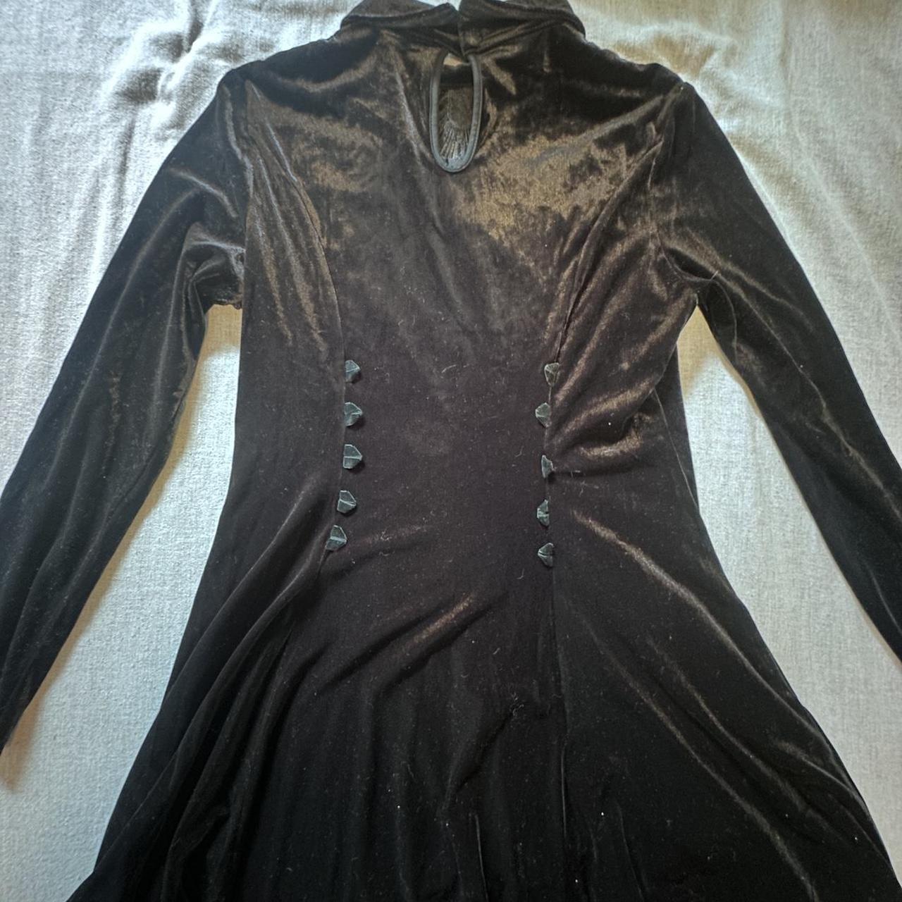 punk rave collared dress, has stretch and corseted... - Depop