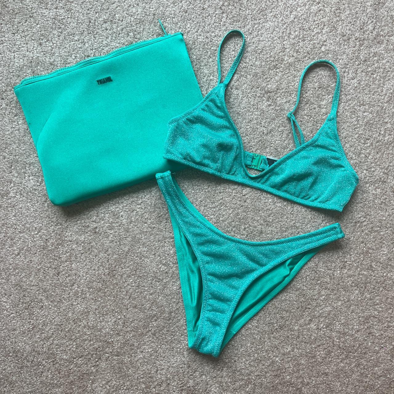 Triangl Women's Green Bikinis-and-tankini-sets | Depop