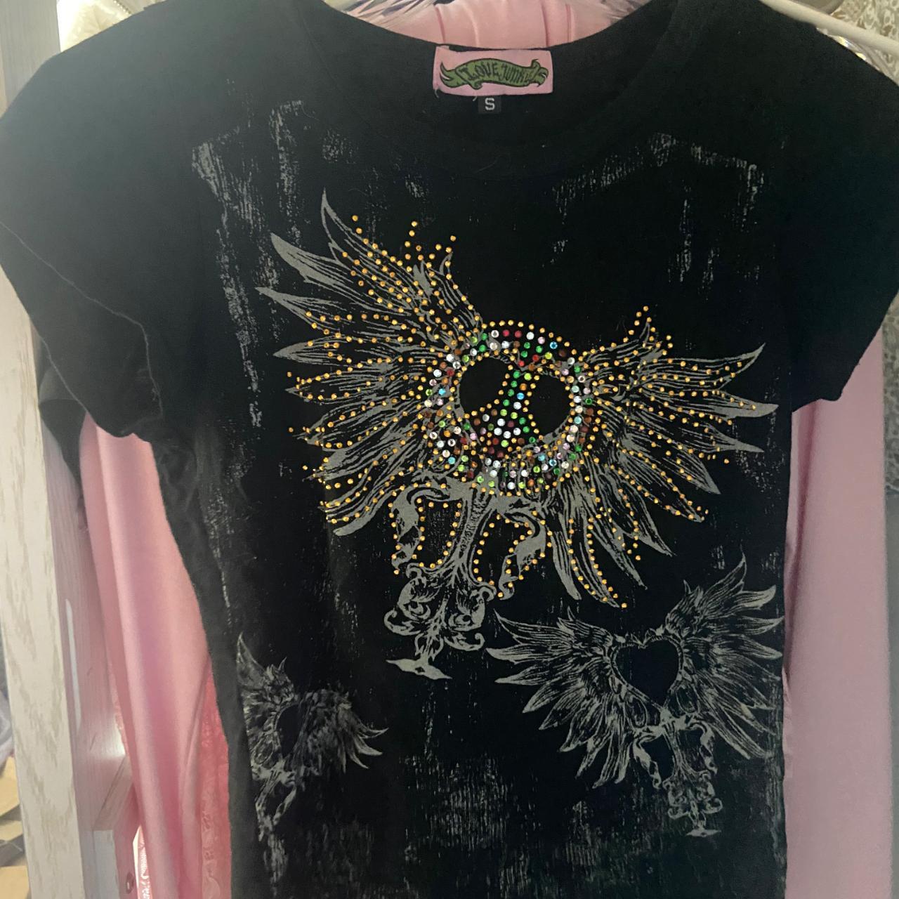 Blinged peace sign top so cute and is in a... | Depop